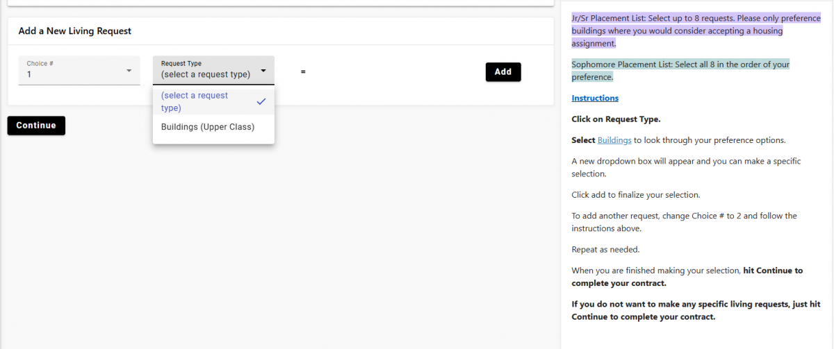 Housing Placement List | Auxiliary Services